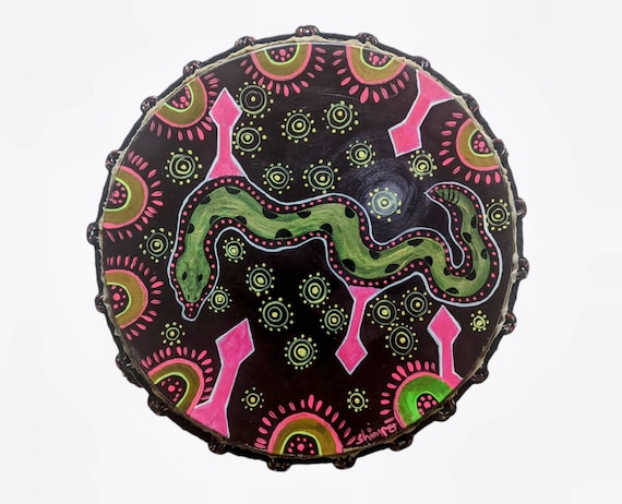 Shamanic SHIPIBO DRUM Painted by Artist Shimpu Psychedelic Art | Etsy