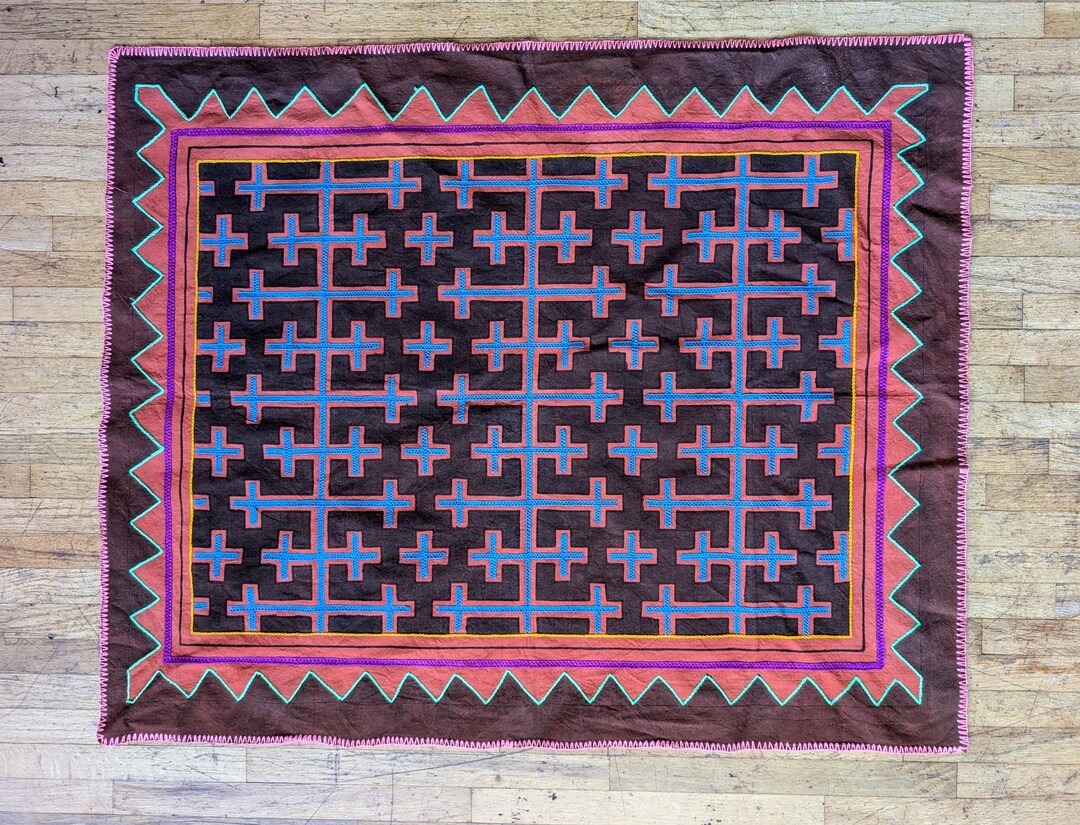 SHIPIBO IKARO KENE Large Tapestry Shamanic Altar Shrine Cloth Natural Dyes and Embroidery - Etsy