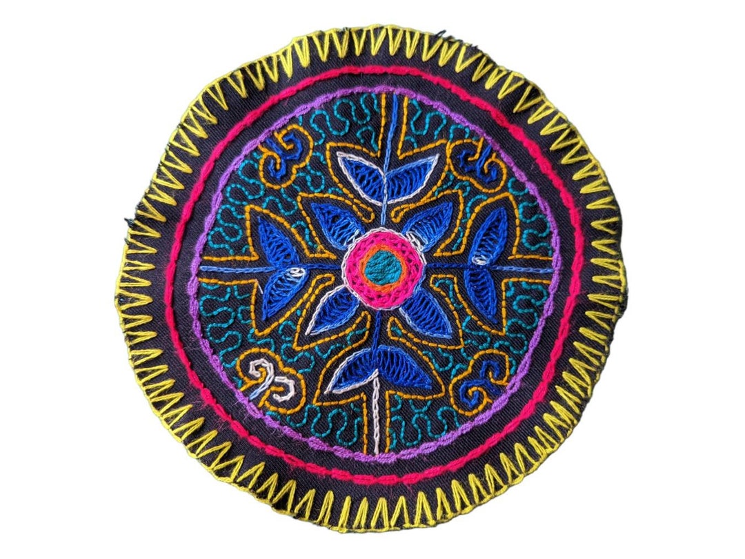 AYAHUASCA Spirit SHIPIBO Flower of Life Round Mandala Tapestry Cloth ...