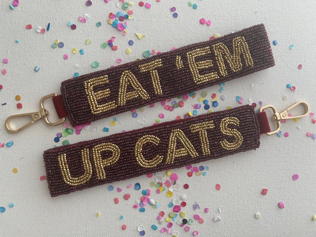Texas State University Bobcats Eat ‘em up Cats Keyfob Keychain Wristlet ...