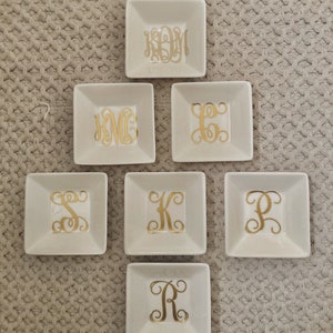 Monogram Jewelry Dish - Personalized Ring Dish, Monogram Ring Dish ...