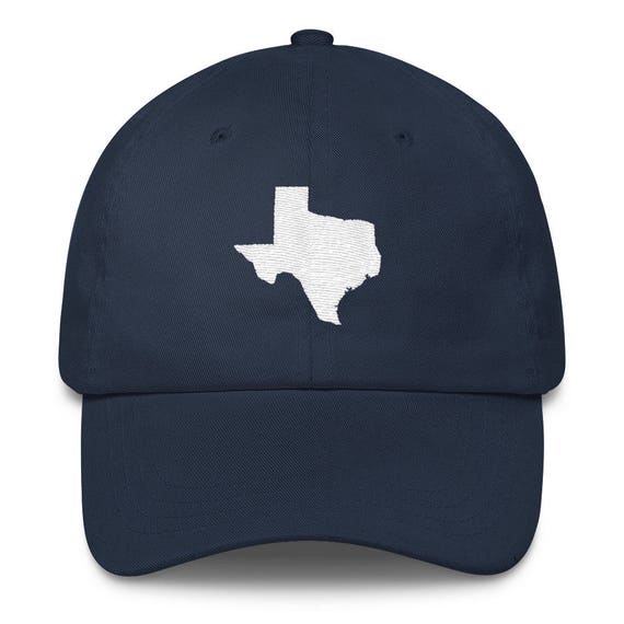 Embroidered Texas State Map Classic Dad Cap Hat - Etsy