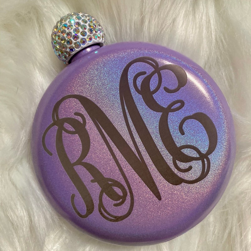 Monogram Flask - Etsy