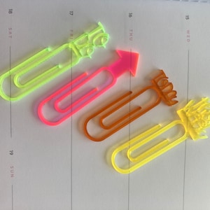 Acrylic Paper Clip Office Schoo Desk Planner Organizer Accessories ...