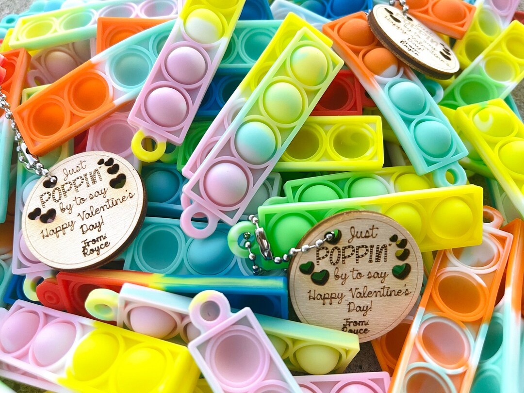 Personalized Engraved Tag Pop It Fidget Toy Fun Classroom Classmate ...