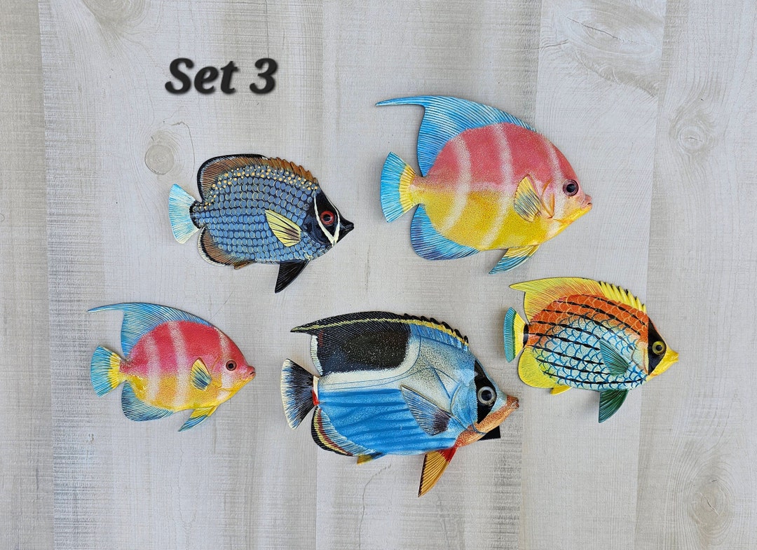 Tropical Fish Wall Decor options Set 3 or Set 4 - Etsy