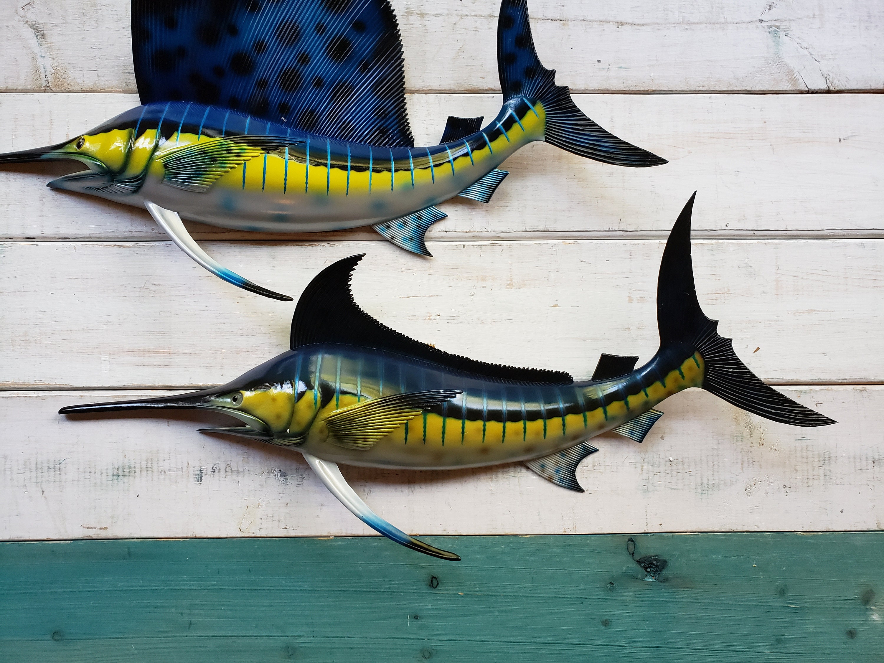 Sailfish Marlin 28" Set of 2 Replica Mount Decor 3D CHOOSE Your SET - Etsy