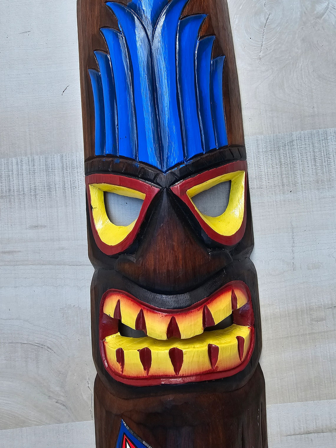 Tiki Mask Tiki Decor 20" Tribal - Etsy