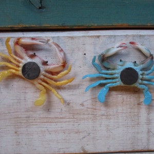 Blue Crab Red Crab Decor Refrigerator Magnet CHOICE of 2, 3 or 4 ...