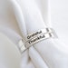 Set of Custom Engraved Metal Napkin Rings, Personalized Round Gold ...