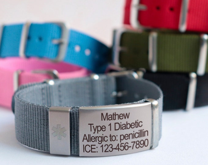 Medical Alert Bracelet Women, Personalized Emergency Bracelet, Alert ...