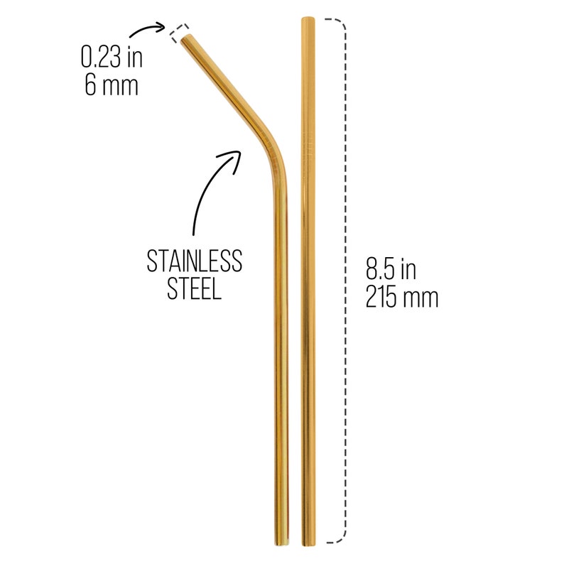 Personalized Reusable Metal Straw Set Custom Party Favors - Etsy