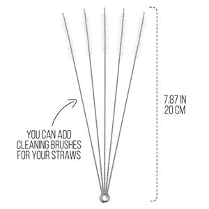 Personalized Reusable Metal Straw Set, Custom Party Favors, Wedding ...