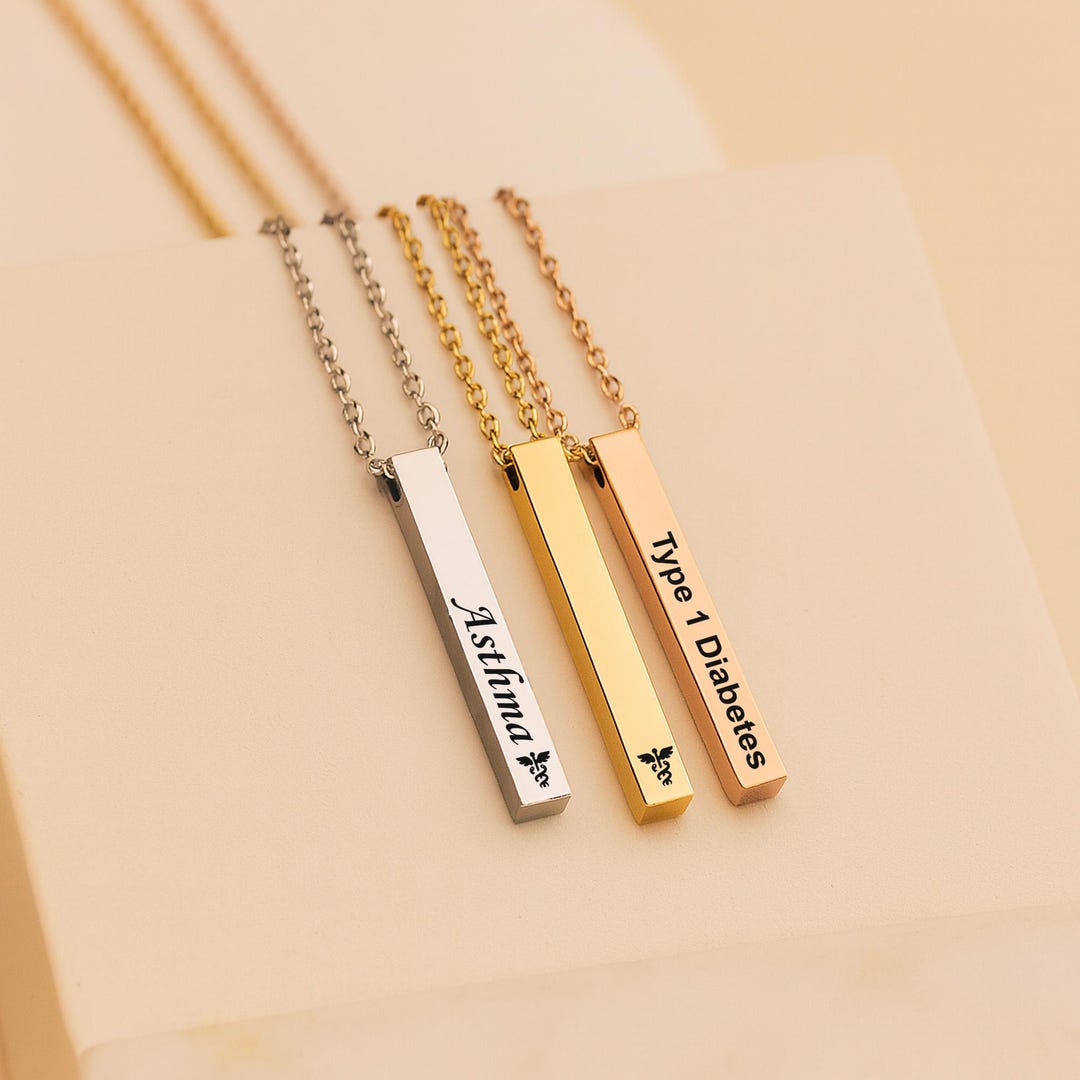 Medical ID Necklace for Women, Custom Medical Alert Necklace, Emergency ...