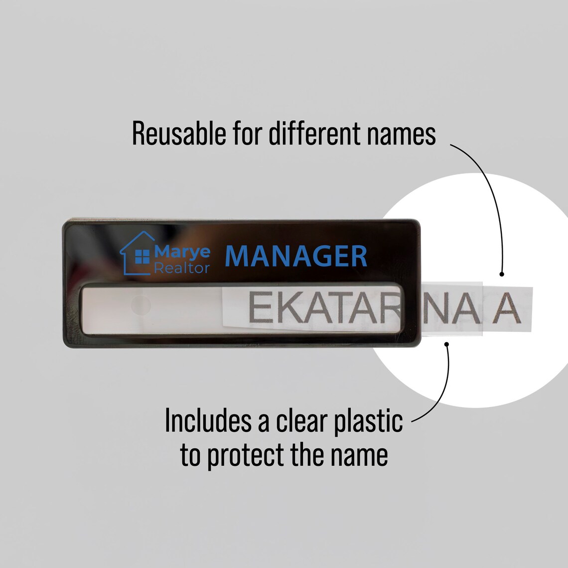 Custom Name & Logo Identification Badge in Full Color, Personalized ...
