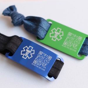Custom Smart Scannable QR Code Medical Bracelet, Health Emergency ID ...