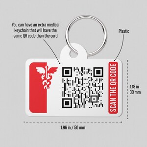 Medical ID Smart QR Code Wallet Card, Custom Emergency Contact ...