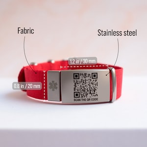 QR Code Smart Emergency Bracelet, Personalized Scannable Safety Medical ...