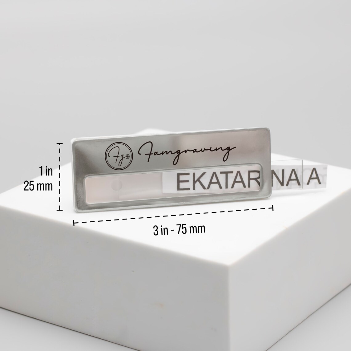 Custom Name & Logo Identification Badge in Full Color, Personalized ...