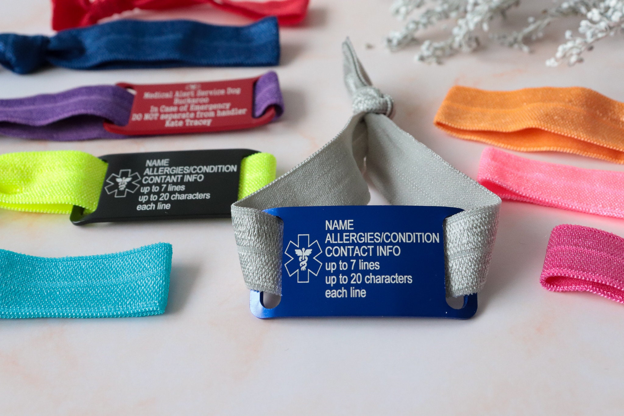 Elastic Bands for Medical Tags Elastic Solid Color Hair Ties - Etsy