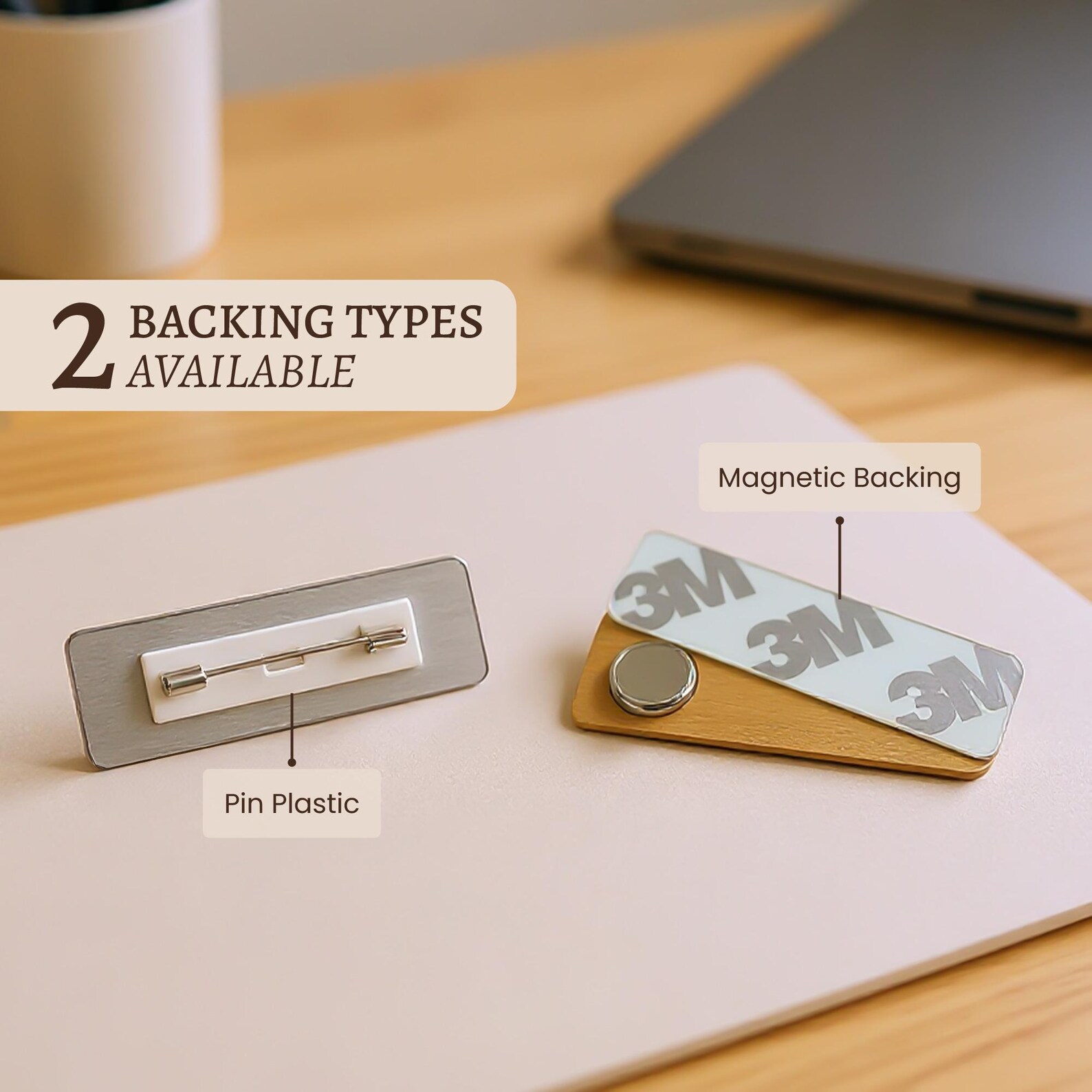 Custom Engraved Name Identification Badge, Personalized Magnetic Name ...