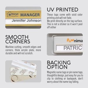 Custom Name & Logo Identification Badge in Full Color, Personalized ...