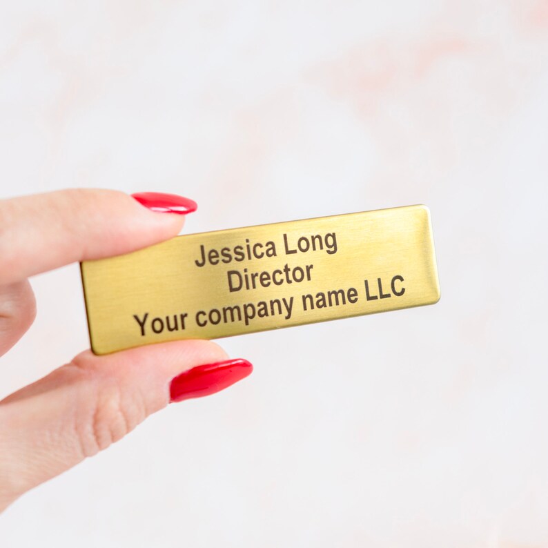 Custom Engraved Name Identification Badge Personalized - Etsy