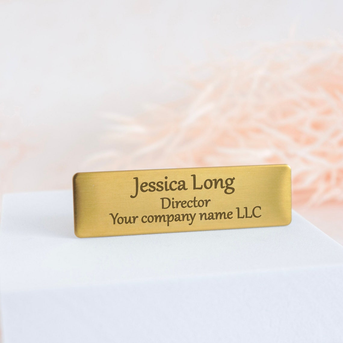 Custom Engraved Name Identification Badge Personalized - Etsy