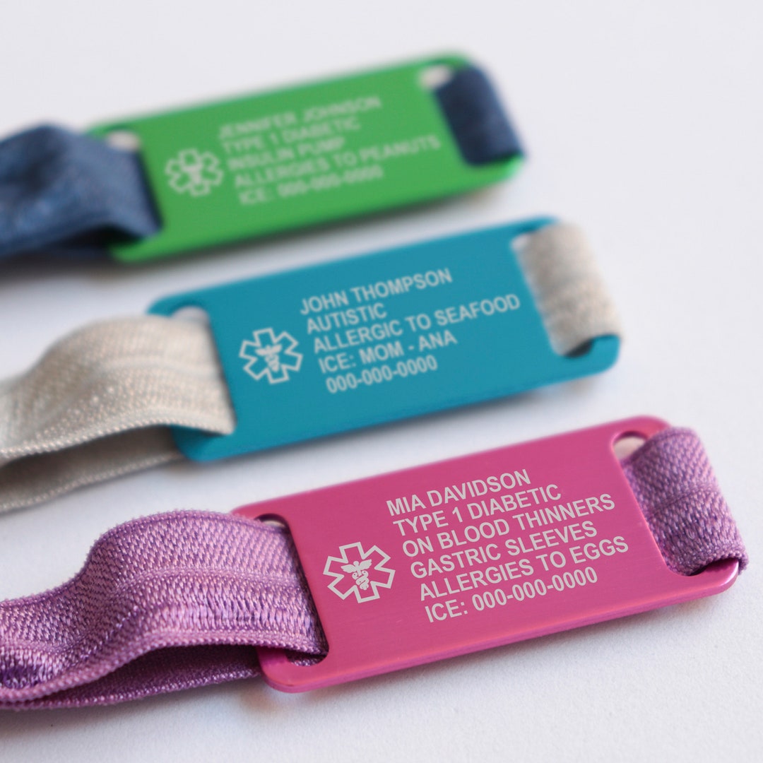 Running Sport Bracelets, Medical Id Bracelet Tag, Medical Alert, Kids ...