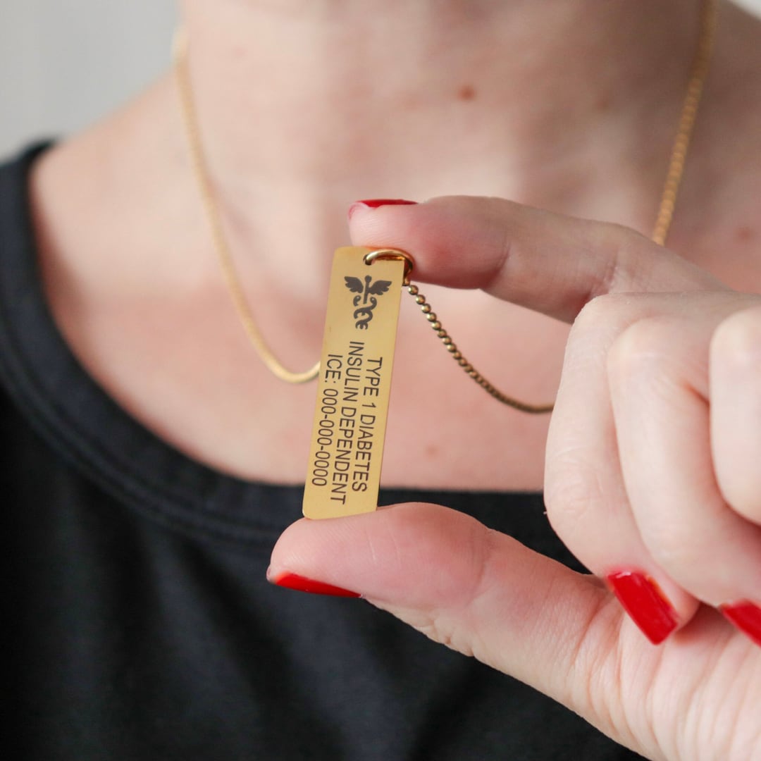Medical ID Necklace for Men & Women, Custom Medical Alert Necklace ...