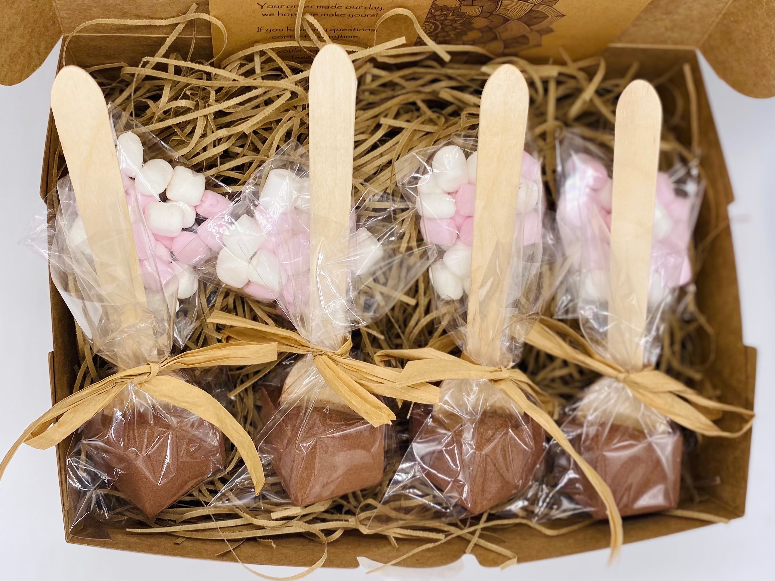 Hot Chocolate Stirrers Gift Set Handmade Chocolate Christmas | Etsy