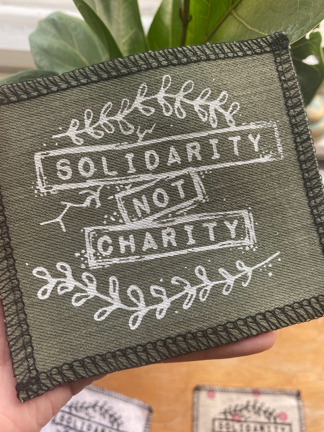 Solidarity Not Charity - Screen Printed Sew on Patch - Etsy