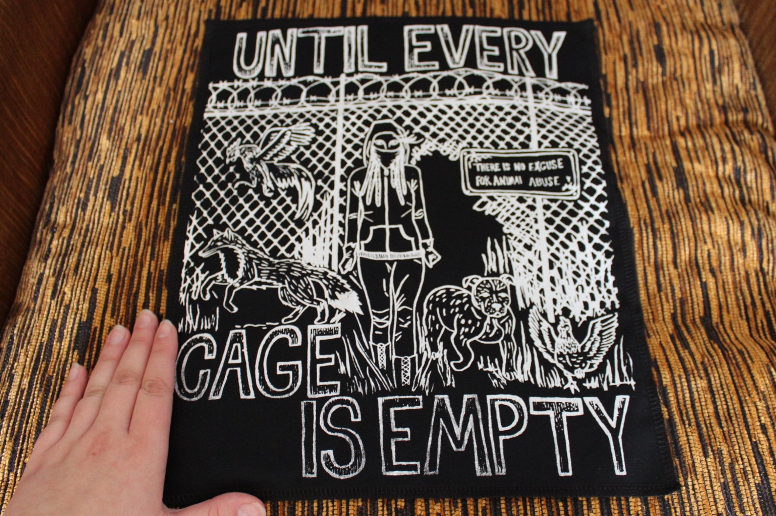 Until Every Cage is Empty Screen Printed Sew on Back Patch | Etsy