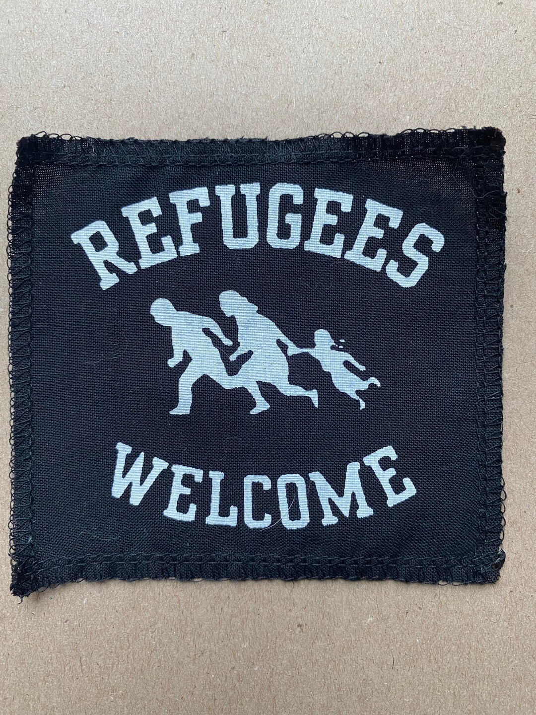Refugees Welcome - Screen Printed Sew on Patch - Etsy