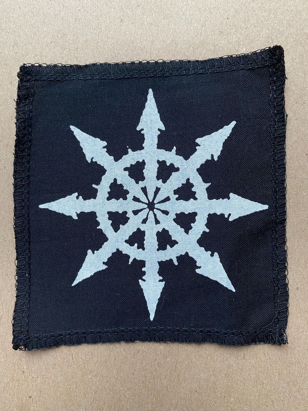 Chaos Star - Screen Printed Sew on Patch - Etsy