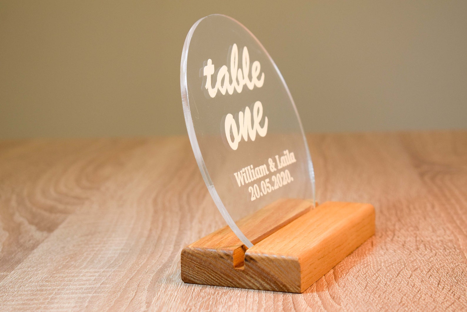 Acrylic Plate Table Numbers Wedding Custom Names and Date With | Etsy