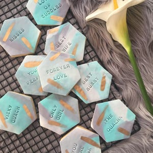Hexagon Shaped Quote Cookies - Etsy