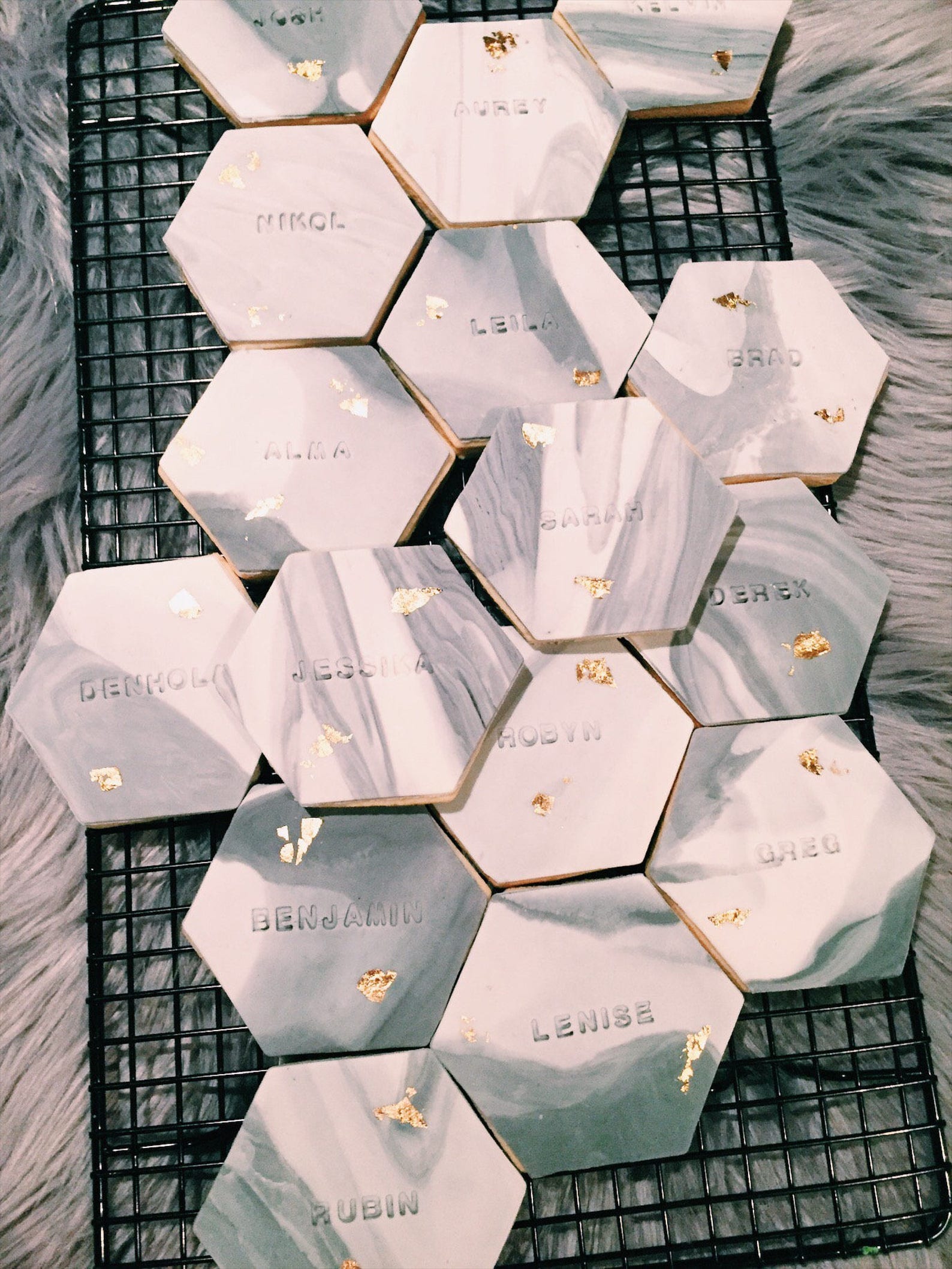 Hexagon Shaped Quote Cookies - Etsy