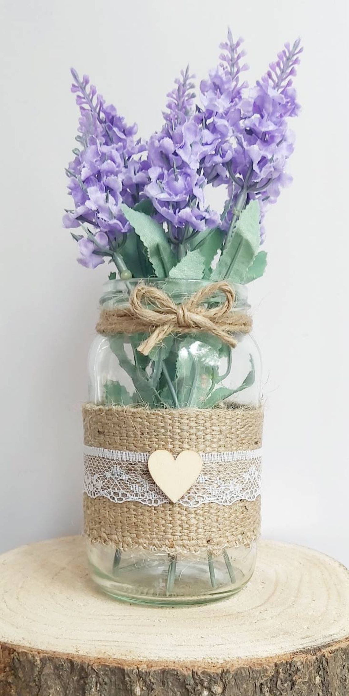 12 Wedding Jars, Decorated Jars, Hessian, Burlap,white Lace, Rustic ...