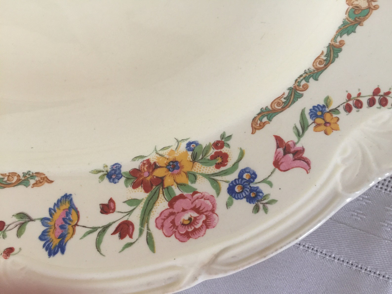 Vintage W H Grindley & Co Serving Platter the Compton Pattern - Etsy