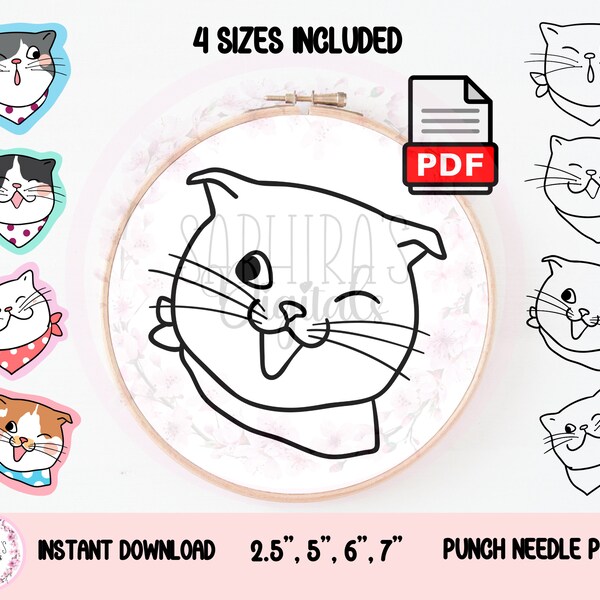 Punch Needle Cat - Etsy