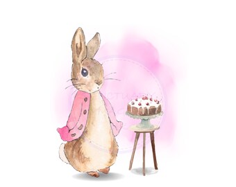 Peter Rabbit Flopsy Bunny PNG Animal Sublimation Design - Etsy