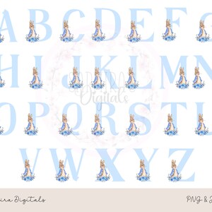 Peter Rabbit Alphabet, Transparent PNG and Jpeg With White Background ...