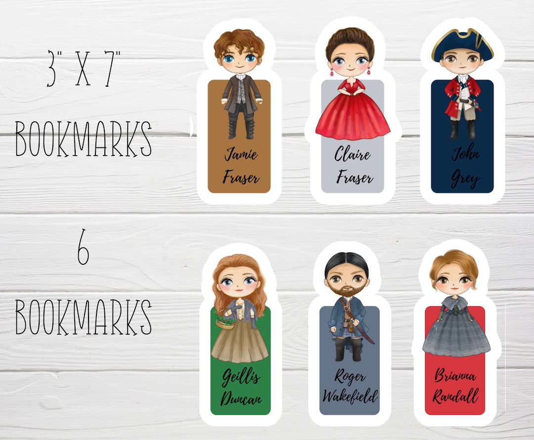 Outlander Inspired Bookmarks Printables Set of 6 Bookmarks - Etsy