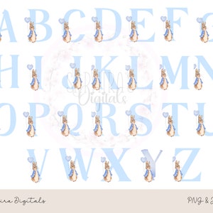Peter Rabbit Alphabet, Transparent PNG and Jpeg With White Background ...