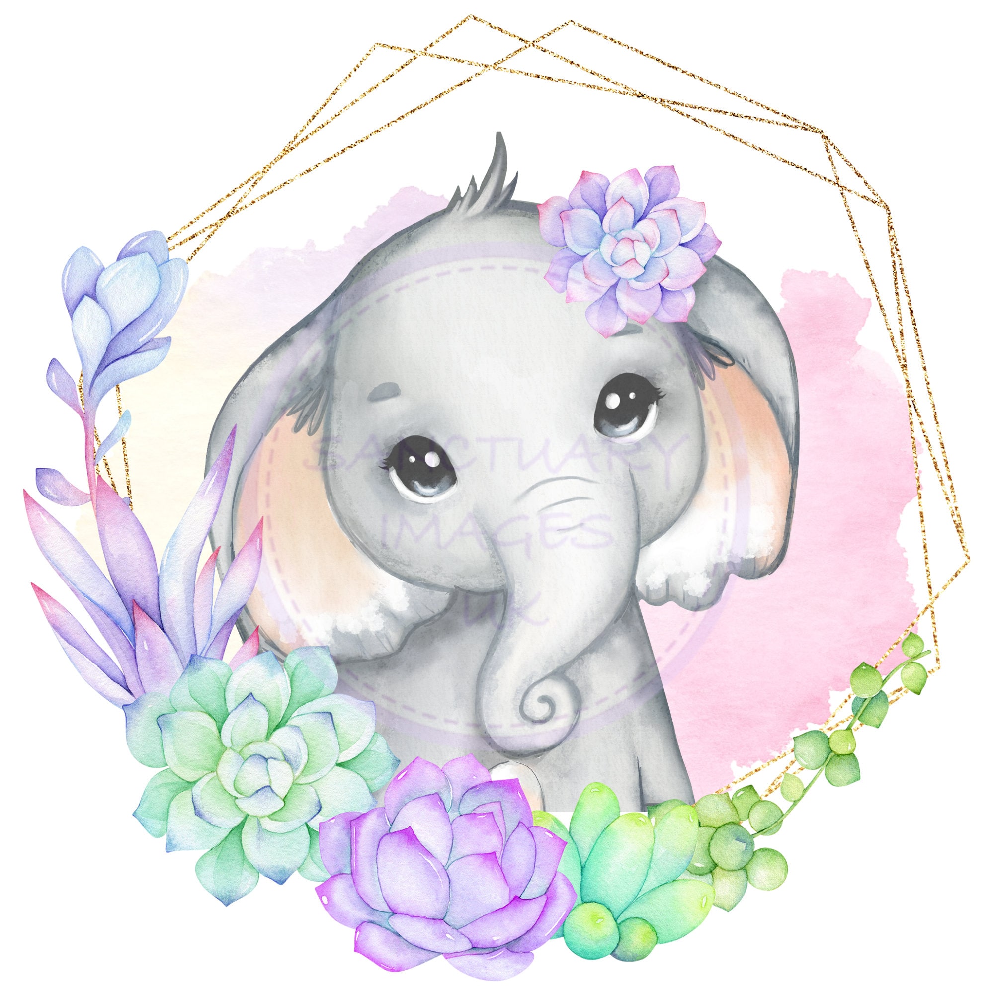Pachyderm Clipart Flowers