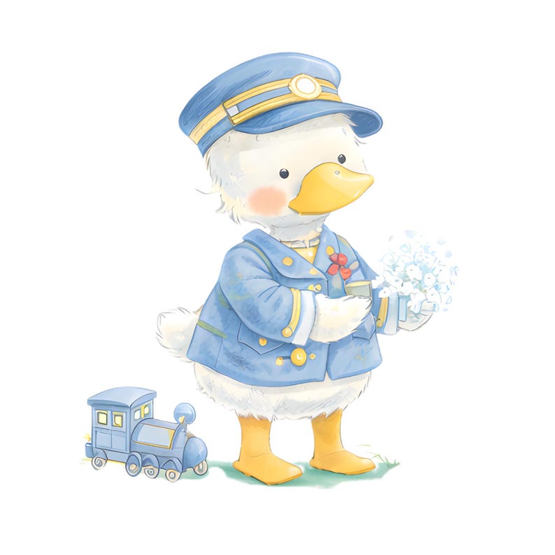 18 Watercolour Costume Duck Clipart – Ducks in Fancy Dress – Baby Duck ...