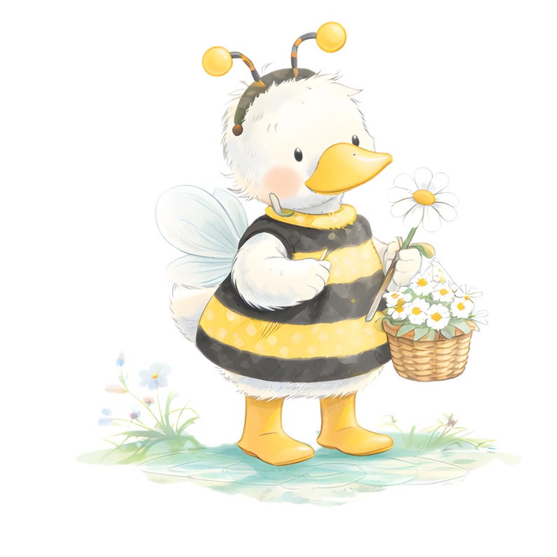18 Watercolour Costume Duck Clipart – Ducks in Fancy Dress – Baby Duck ...