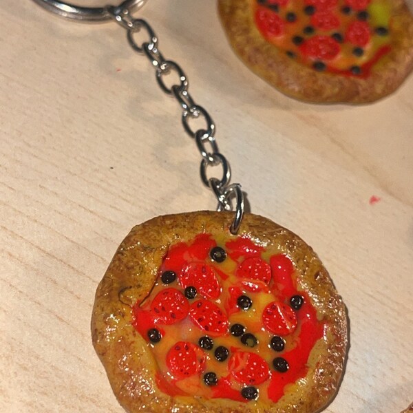 Pizza Keychain - Etsy