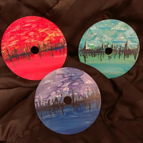 Painted Galaxy Drip CD Art - Etsy